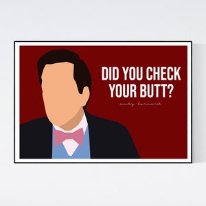 The Office TV Show Andy Bernard Printable Art Did You Check | Etsy