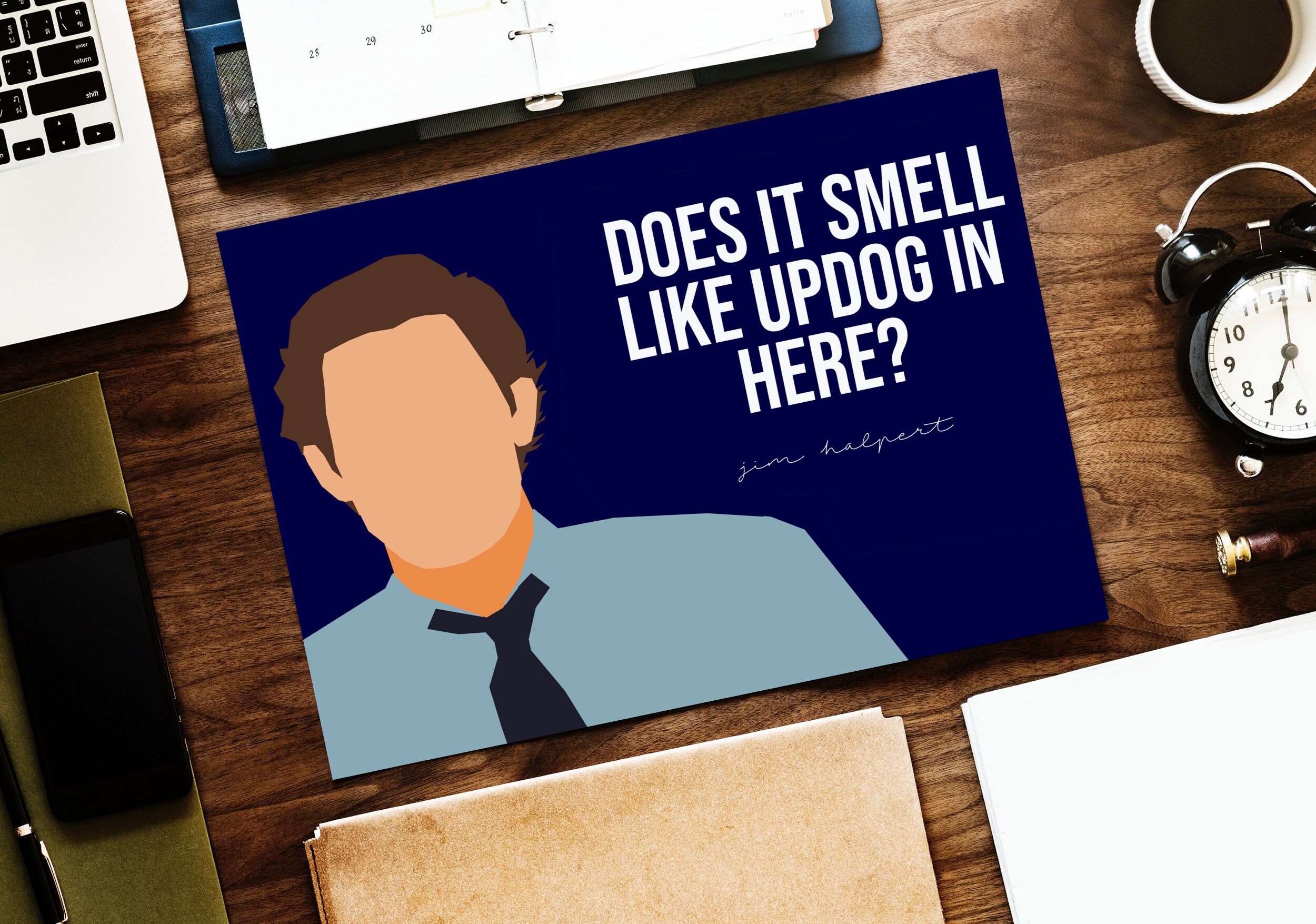 Jim Halpert Art Print the Office Does It Smell Like up Dog | Etsy