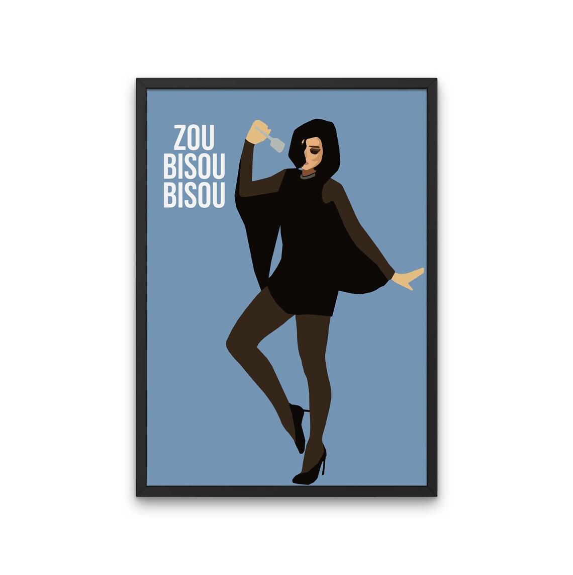 Zou Bisou Bisou Mad Men Art Print Megan Draper Singing - Etsy