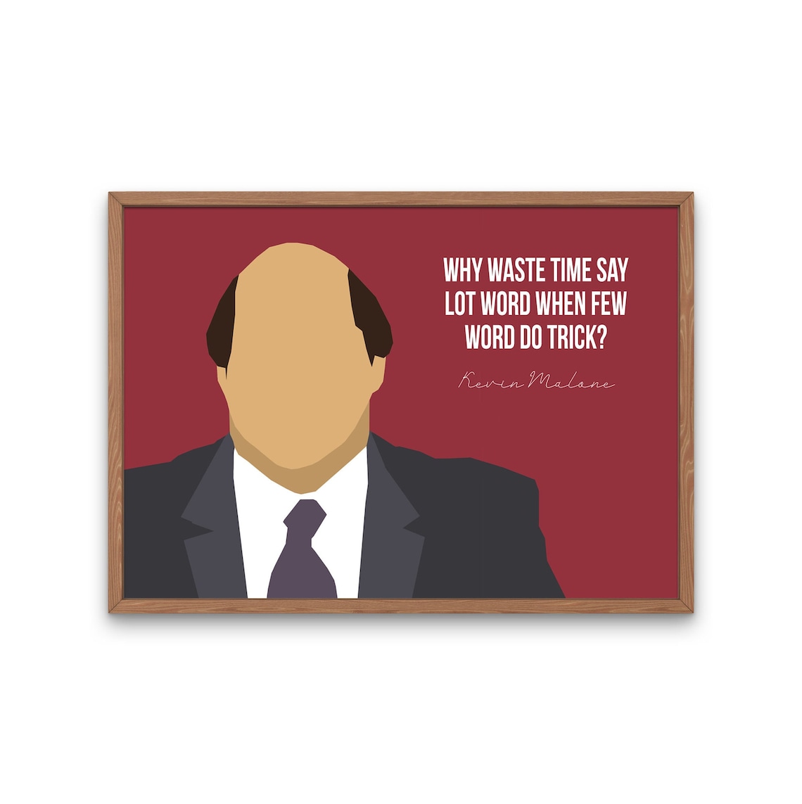 Kevin Malone Print Few Word Do Trick the Office Tv Show - Etsy