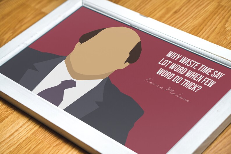 Kevin Malone Print Few Word Do Trick the Office Tv Show | Etsy