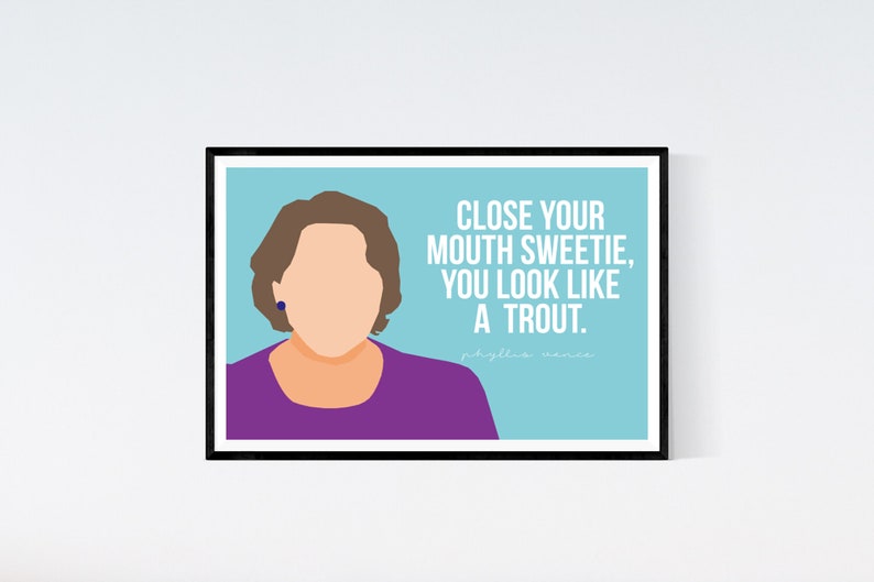 Phyllis Vance Quote the Office TV Show Printable Art Posters - Etsy