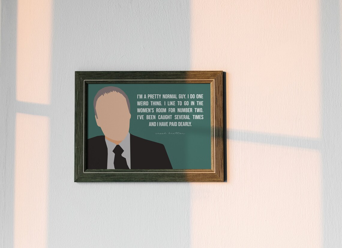 The Office TV Show Creed Bratton Bathroom Quote Printable - Etsy