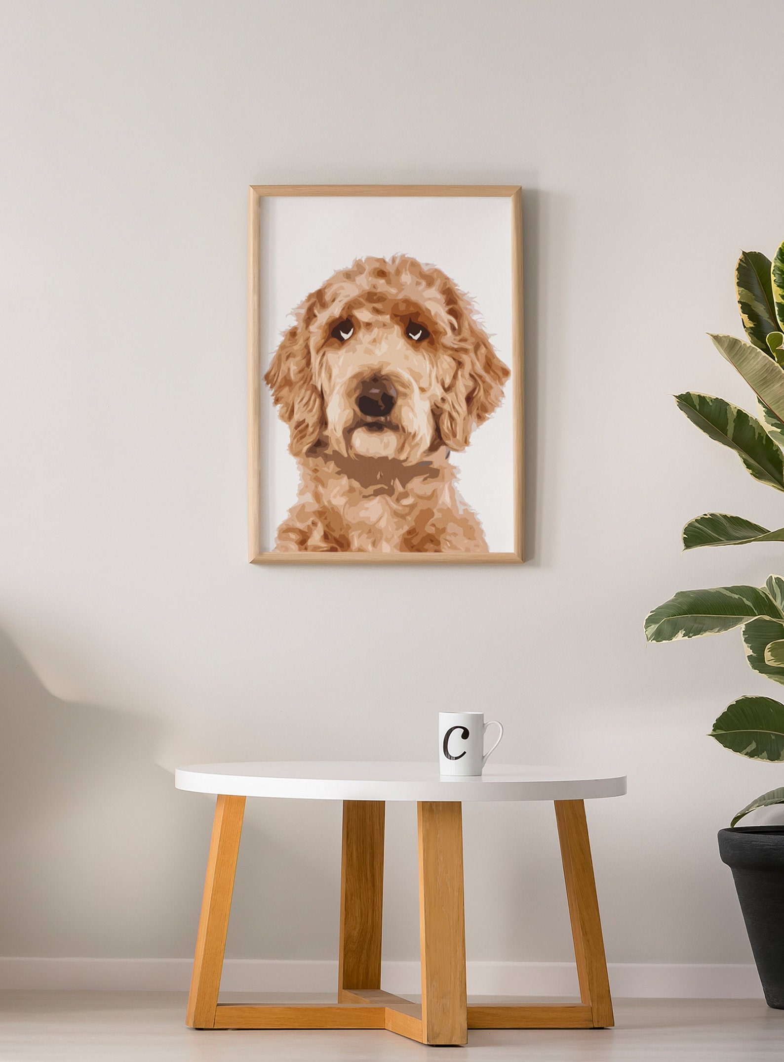 Goldendoodle Art Print Groodle Dog Poster | Etsy