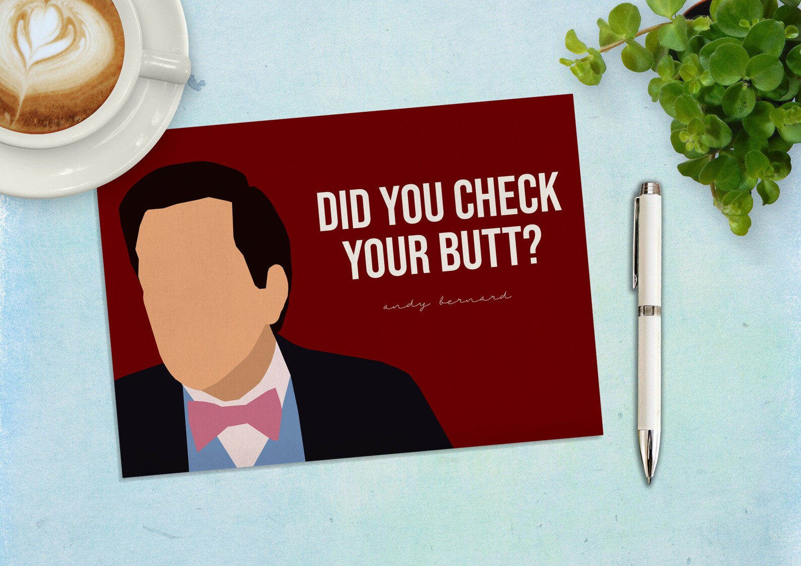 The Office TV Show Andy Bernard Printable Art Did You Check | Etsy