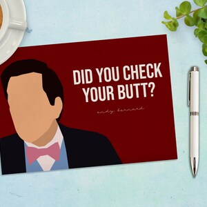 The Office TV Show Andy Bernard Printable Art Did You Check | Etsy