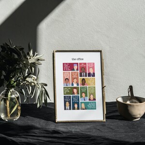 The Office TV Show Characters Printable Poster With Quotes, the Office ...