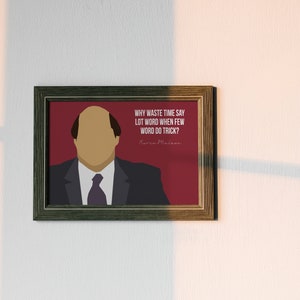 Kevin Malone Print, Few Word Do Trick, the Office Tv Show Printable - Etsy
