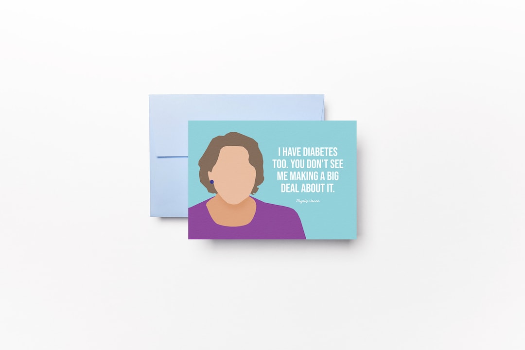 Phyllis Vance Greeting Card Printable Diabetes Quote - Etsy