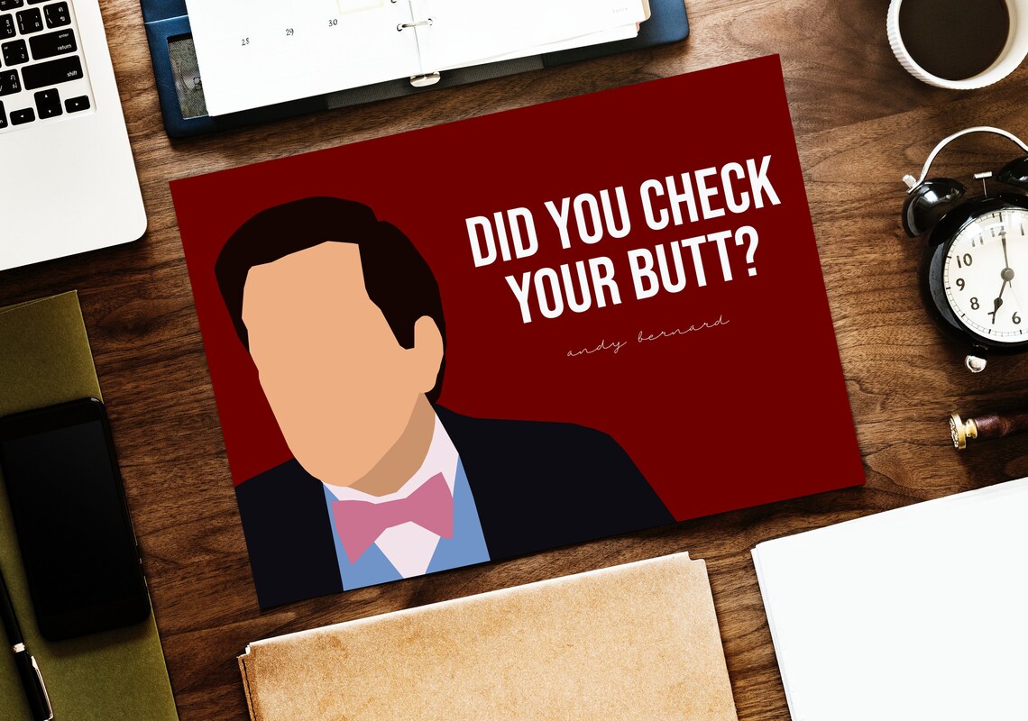The Office TV Show Andy Bernard Printable Art Did You Check | Etsy