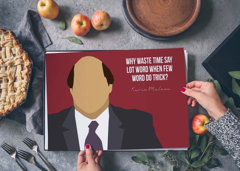 Kevin Malone Print Few Word Do Trick the Office Tv Show | Etsy
