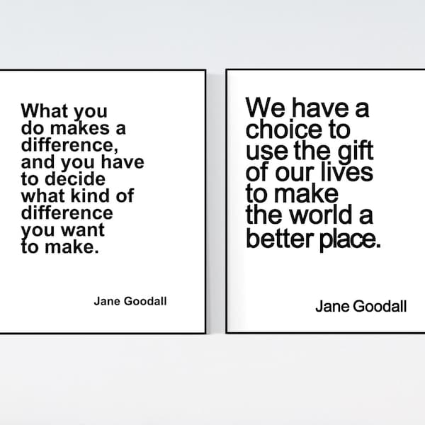 Jane Goodall Quotes - Etsy