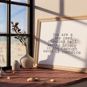 You've Got Mail Poster, Nora Ephron Quote, You Are a Lone Reed - Etsy