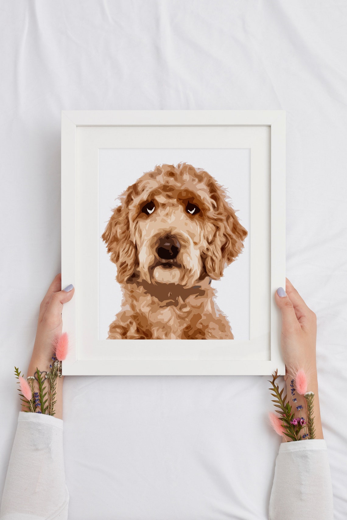 Goldendoodle Art Print Groodle Dog Poster | Etsy