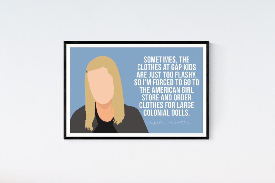 Angela Martin Quote, the Office TV Show Fan Gift, American Girl Clothes ...