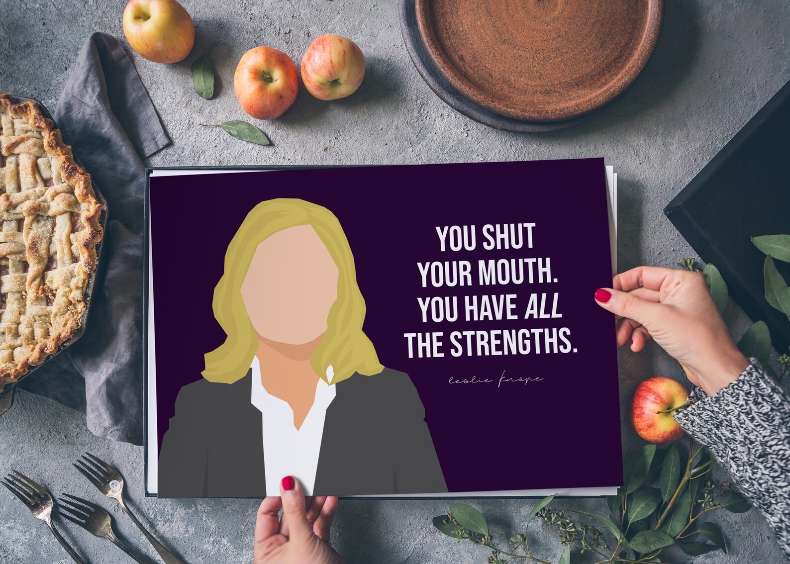 Leslie Knope Inspirational Poster All the Strengths Quote - Etsy