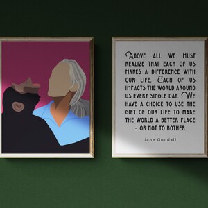 Jane Goodall Portrait and Quote - Etsy