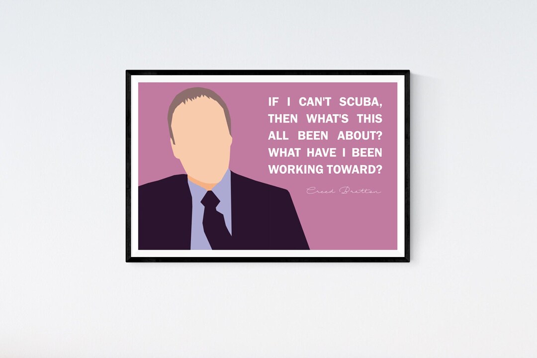 Creed Bratton Scuba Quote the Office TV Show - Etsy