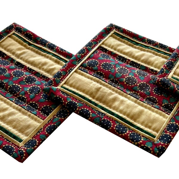 Quilted Coaster Set - Etsy