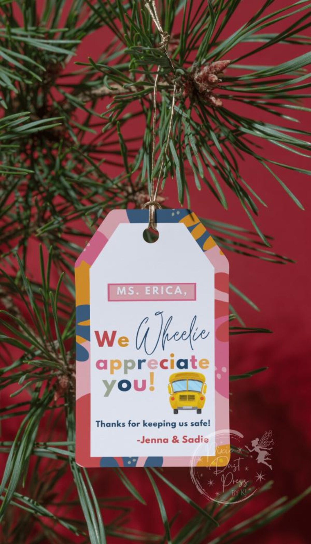 Editable Bus Driver Gift Tag – Digital Download - Etsy