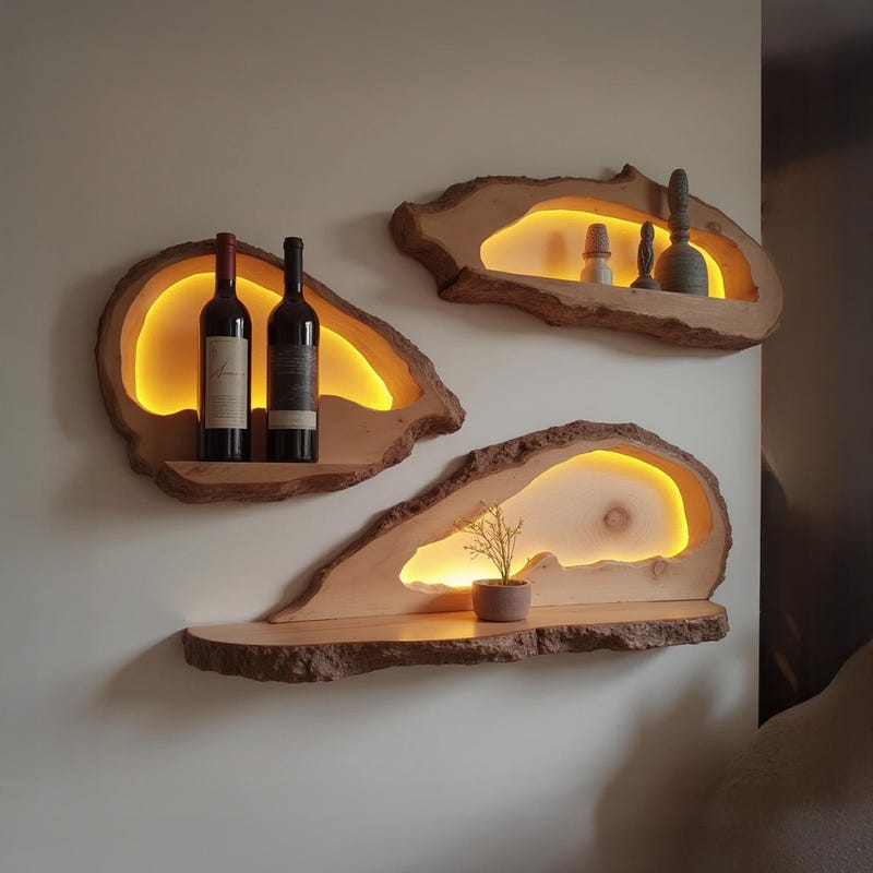 Live Edge Bookcase - Etsy