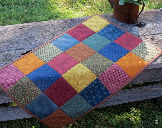 Primitive Farmhouse Quilted Table Runner - Etsy
