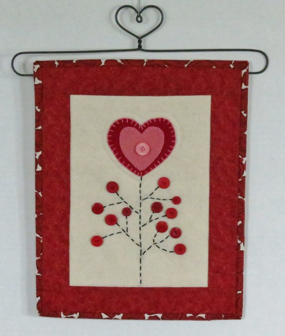 PDF Tree of Love E-pattern Valentine Quilted Wall Hanging Instant ...
