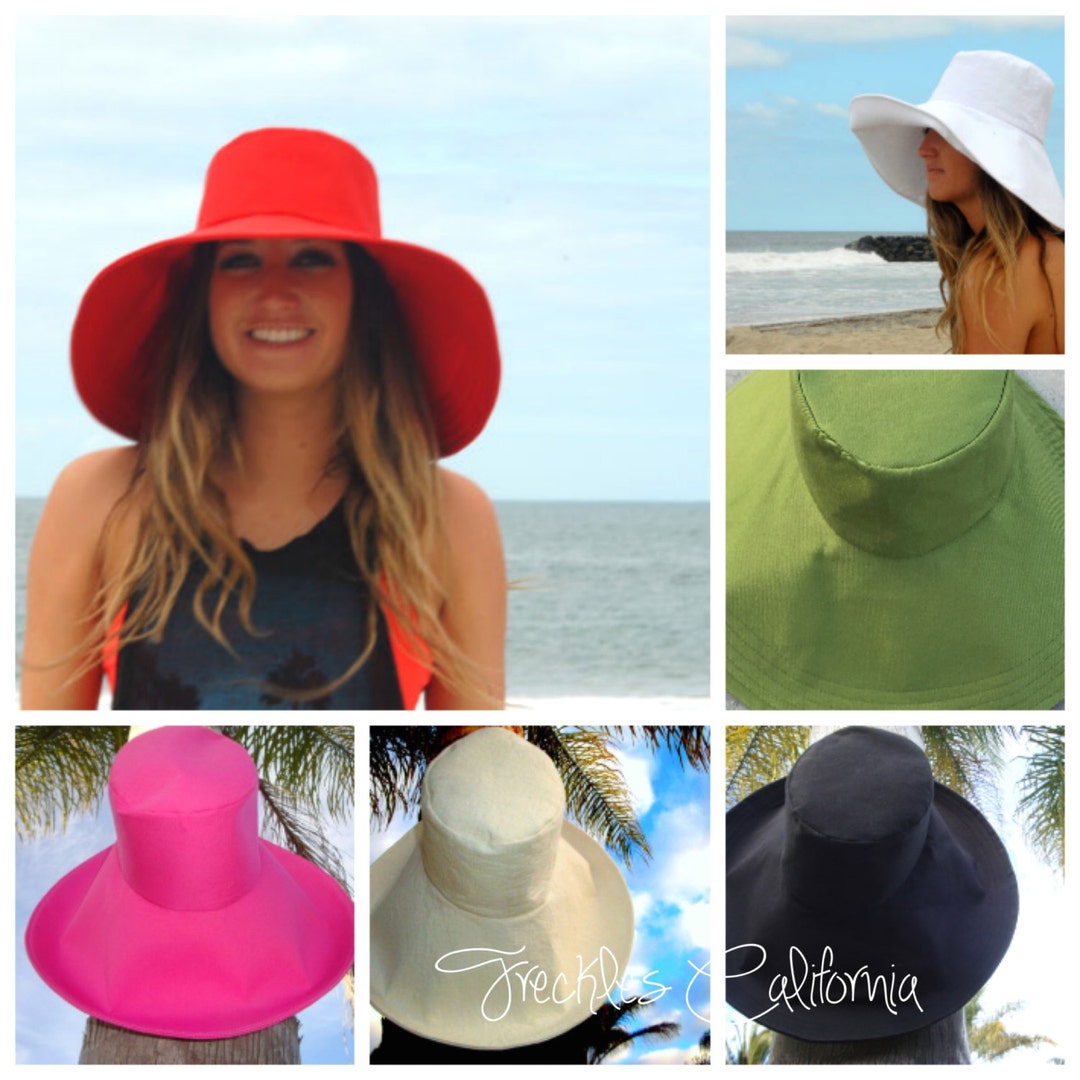 Custom Sun Hat, Wide Brim Sun Hat, Select Color and Size, Wide Brim Sun ...