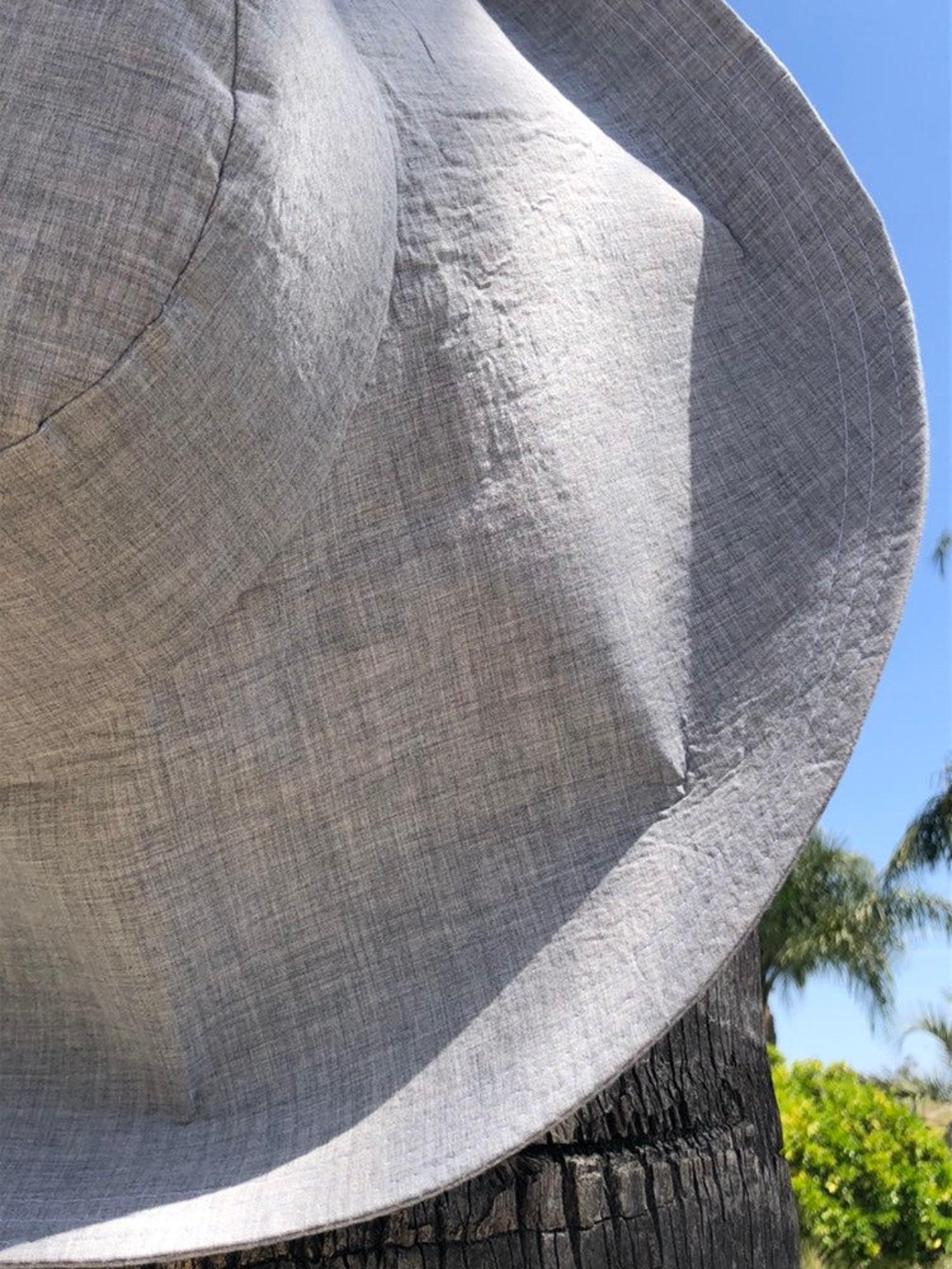 Light Grey Wide Brim Sun Hat Custom Hat Hat for Small to - Etsy