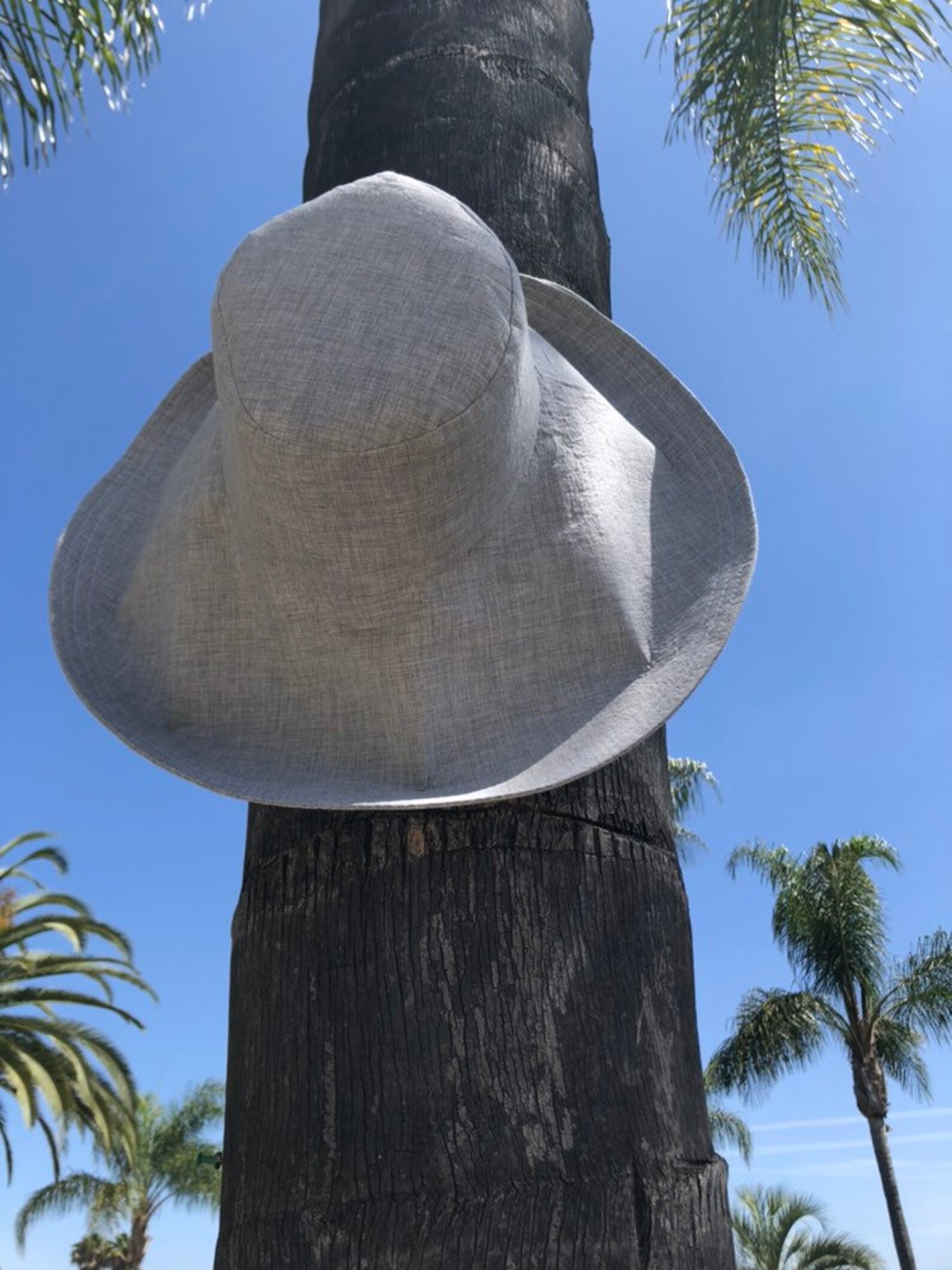 Light Grey Wide Brim Sun Hat Custom Hat Hat for Small to - Etsy