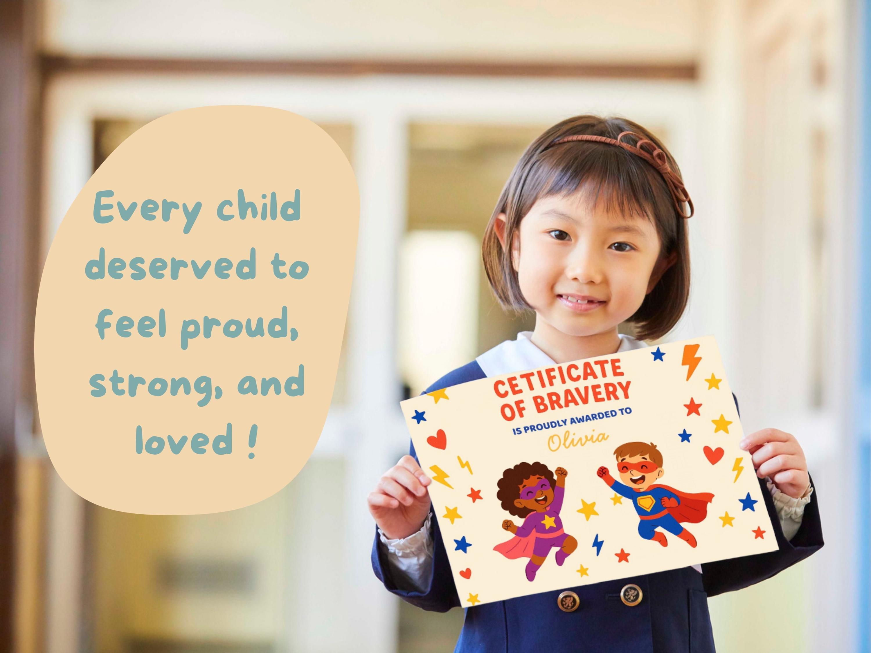 Editable Certificate of Bravery for Kids Printable Award for Illness ...