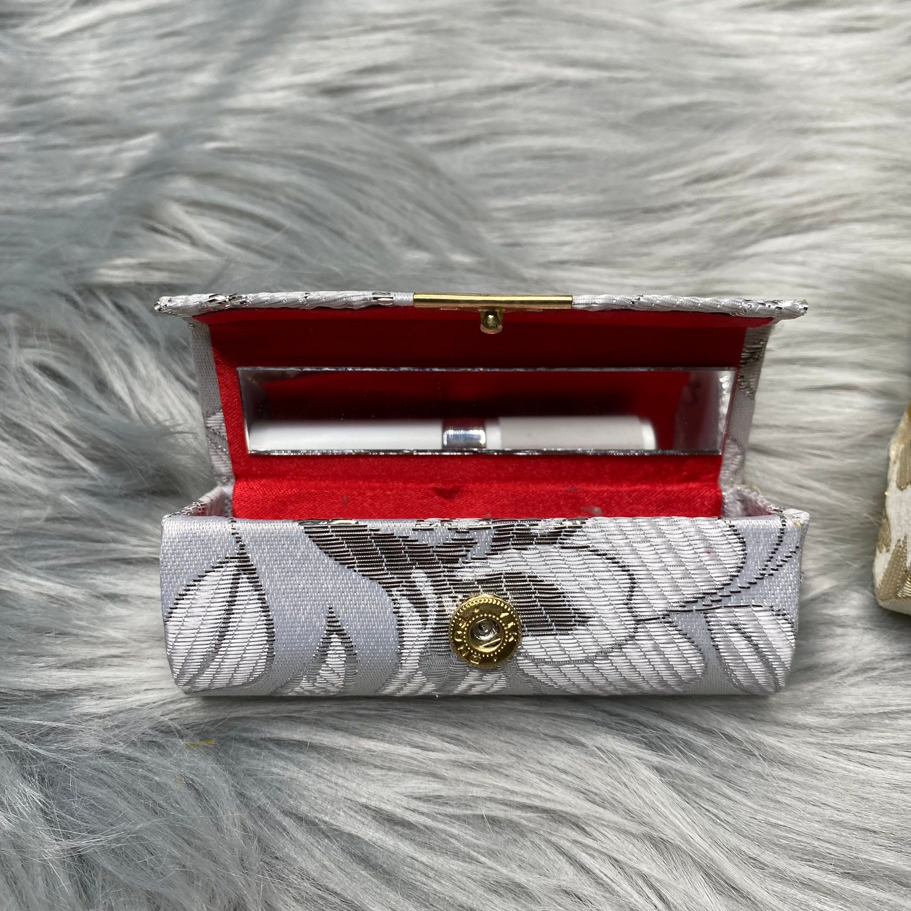 Lipstick Holder Case With Mirror Gold - Etsy