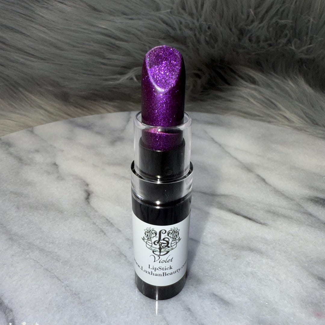 Violet Holographic Lipstick: Shimmering Metallic Purple - Etsy