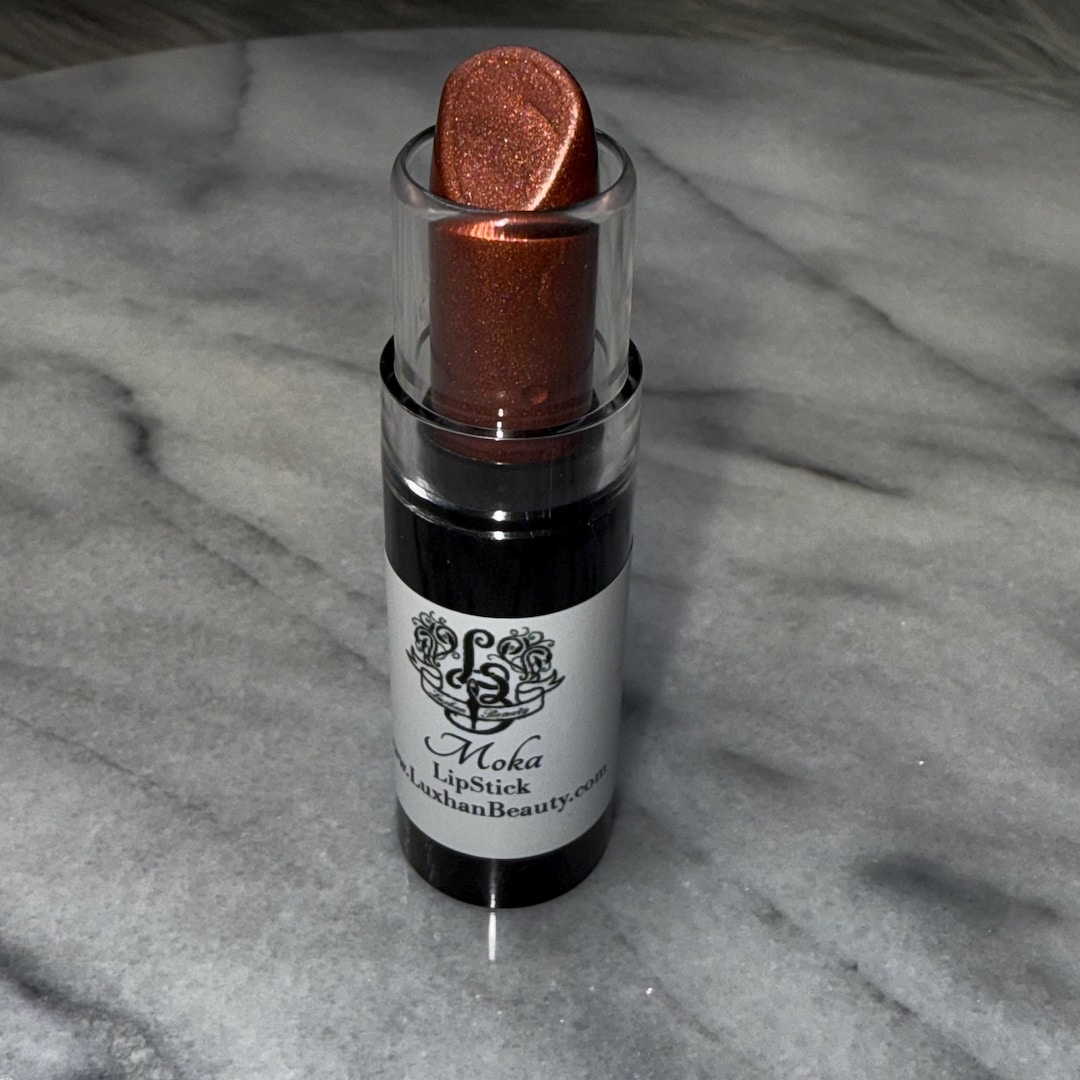 Moka Brown Metallic Lipstick, Shimmering Mineral Formula - Etsy