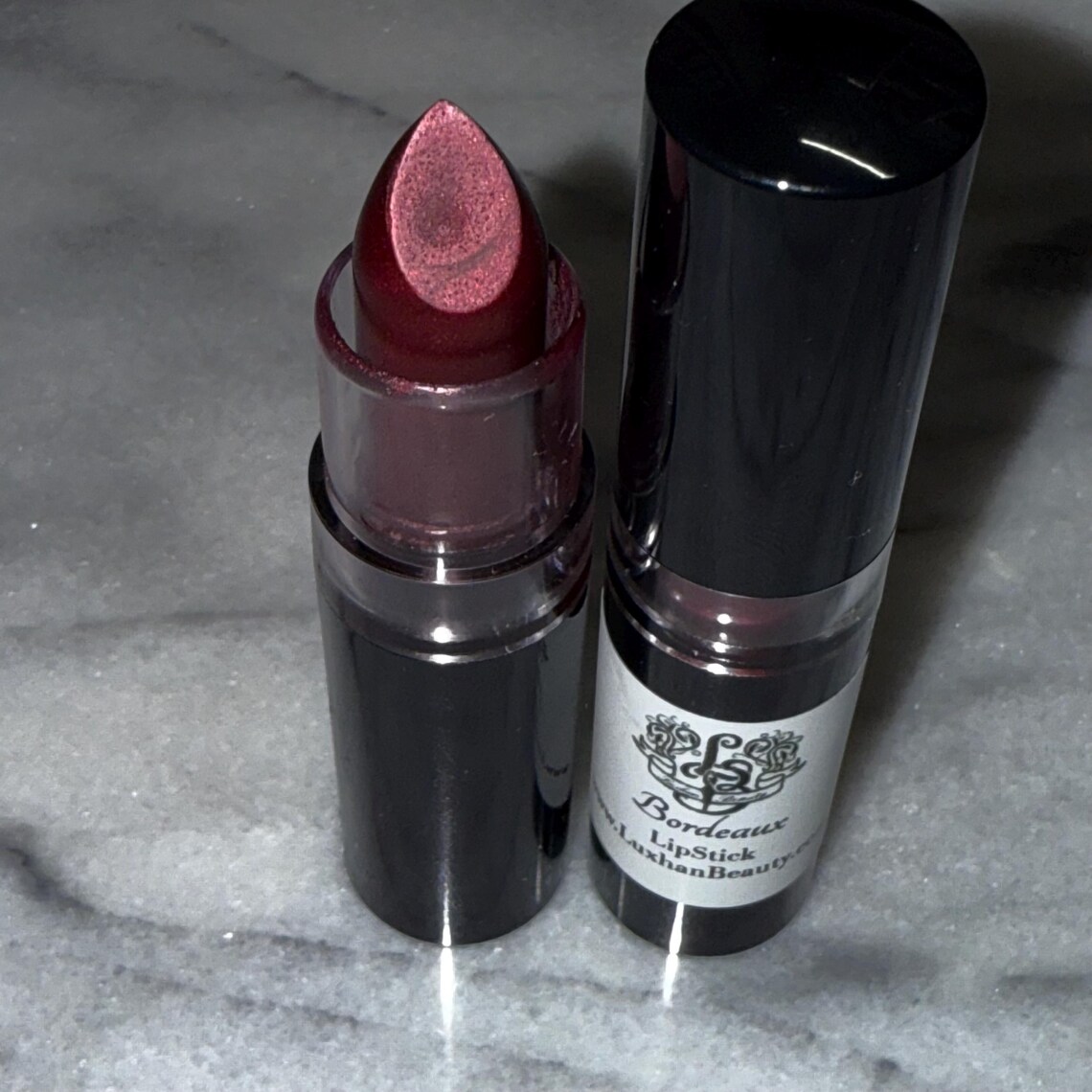 Shimmering Burgundy Lipstick: Luxhan Bordeaux Metallic Lipstick - Etsy