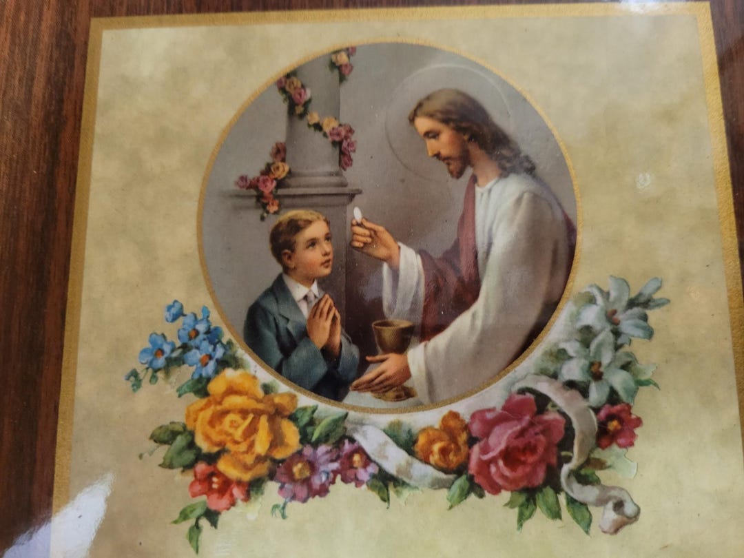 Vintage 1980s First Holy Communion Plaque: Religious Wall Art Decor - Etsy