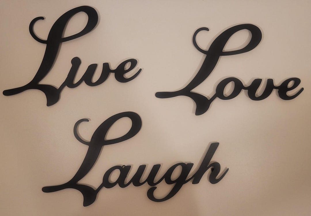 Metal Wall Art: "live Love Laugh" Laser Cut Sign (set of 3, 6.5" H) - Etsy