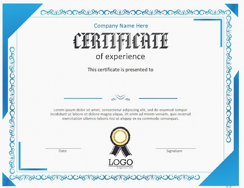100+ Professional Certificate Templates - Etsy