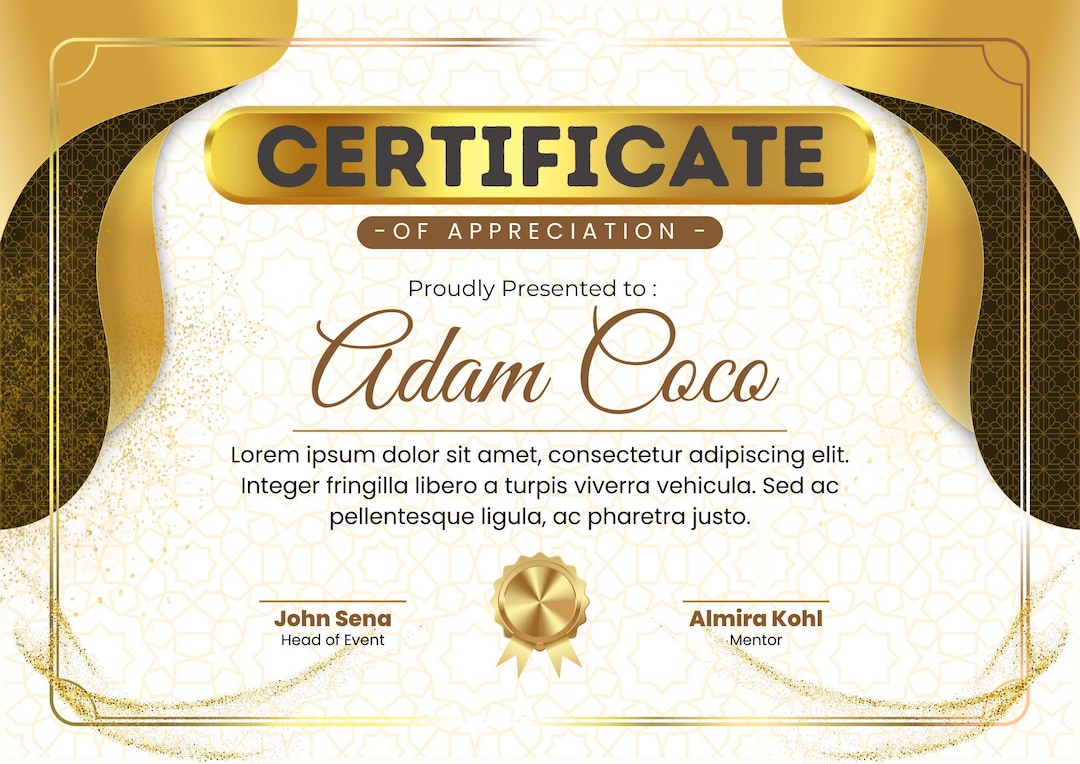 100+ Professional Certificate Templates - Etsy