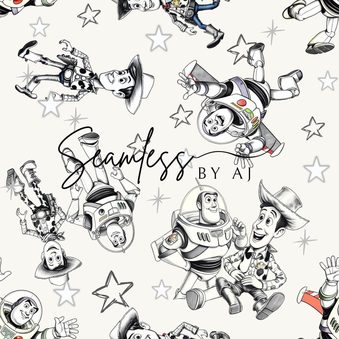 Toy Story Inspired Sketches Seamlsss Pattern - Etsy