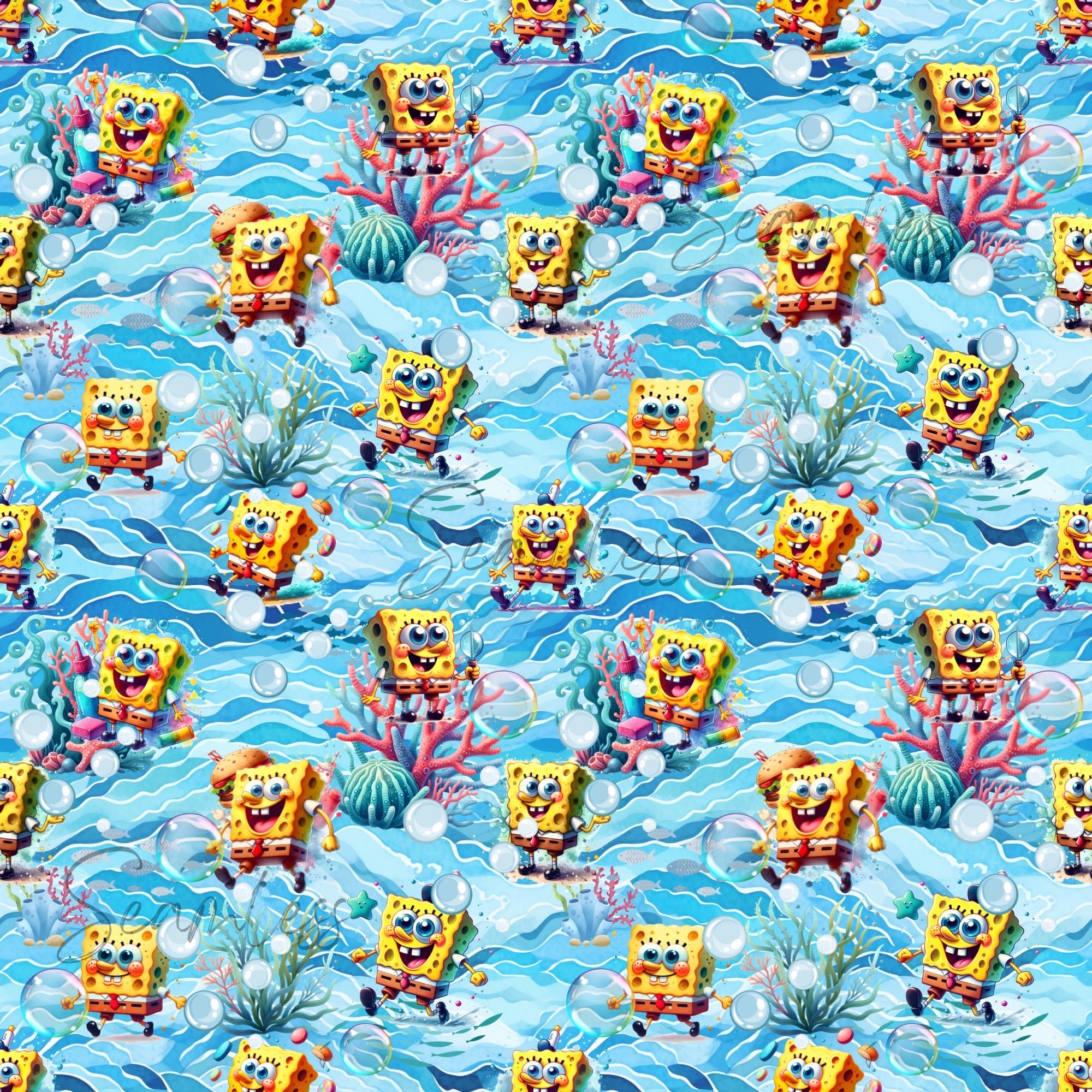 Spongebob Seamless Pattern - Etsy