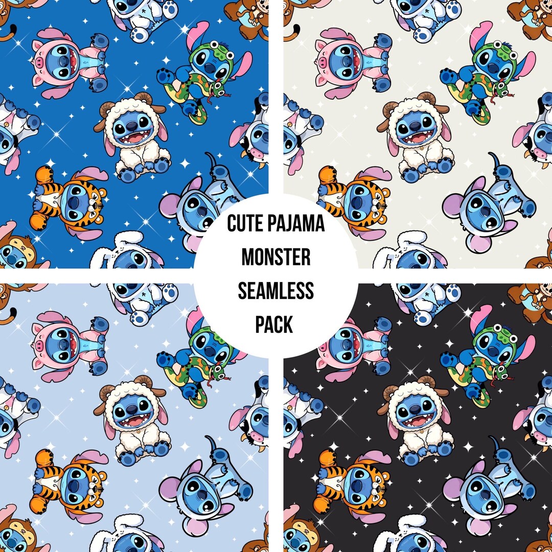 Monster Pajama Seamless Fabric Pattern (digital Download) - Etsy