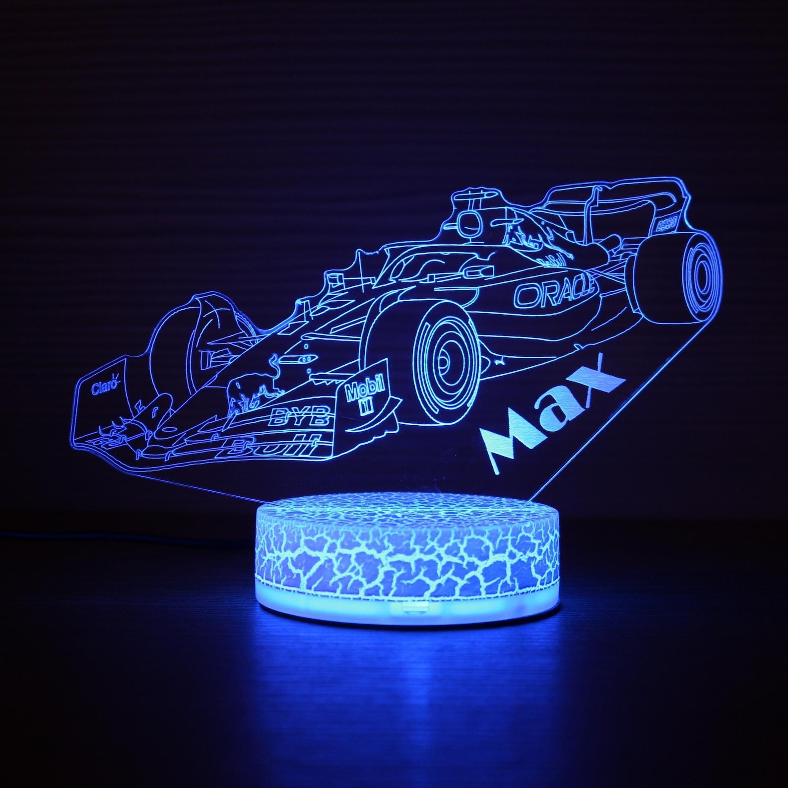 Red Bull Racing Team Max Verstappen Formula 1 Gifts F1 Car 3D Night ...