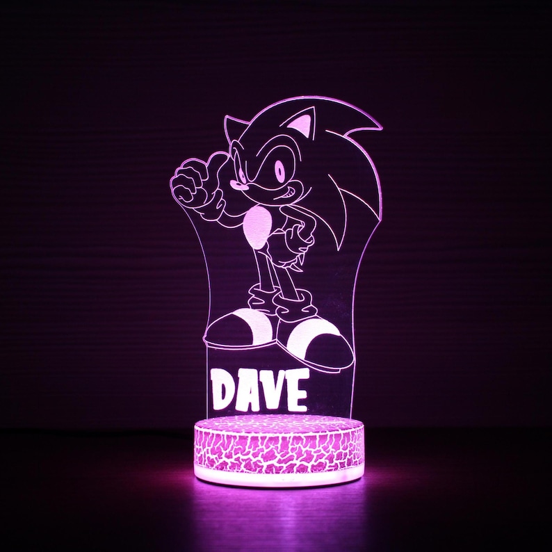 Sonic the Hedgehog Sonic Lamp Sonic Light LED Bedroom Wall Decoration ...