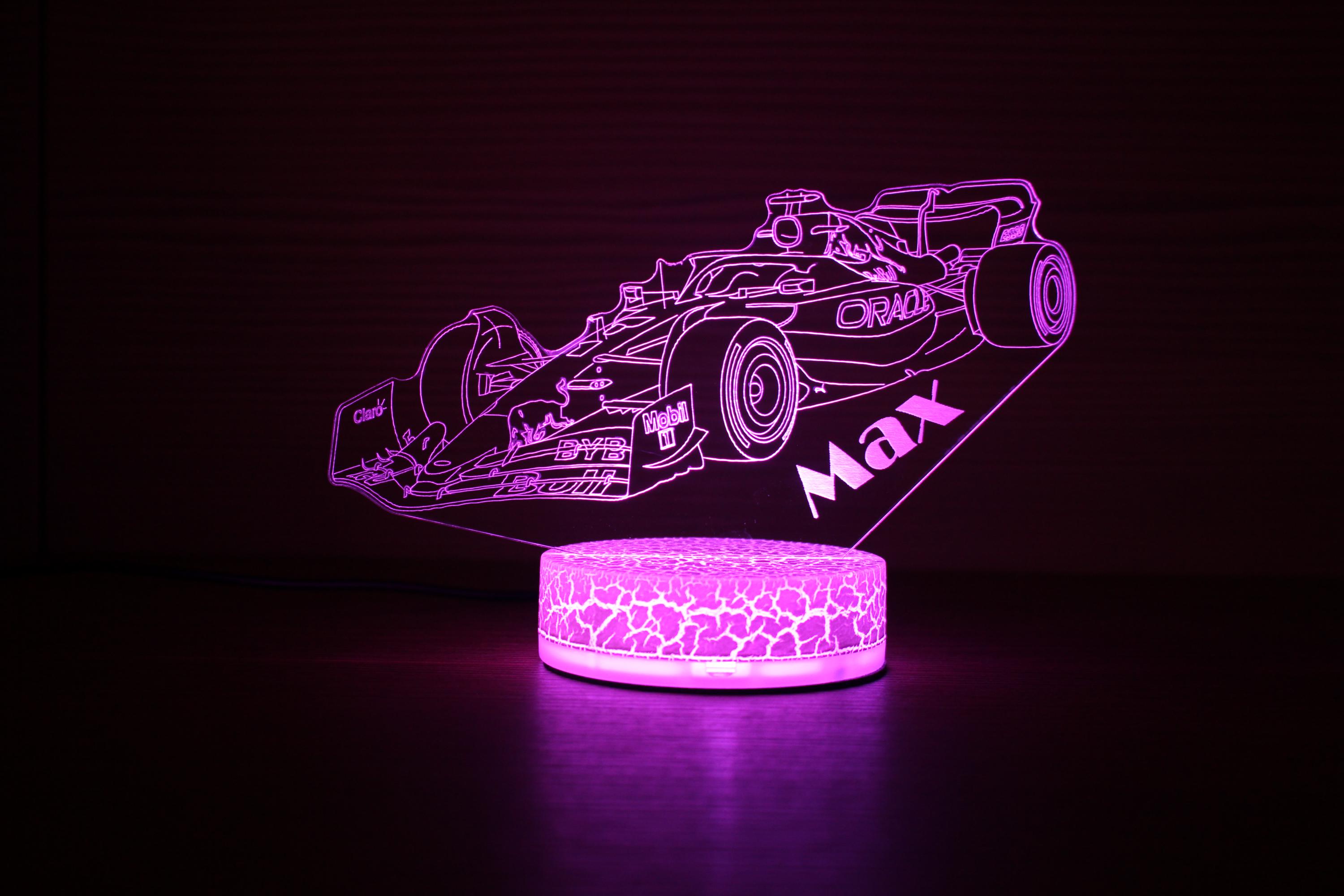 Red Bull Racing Team Max Verstappen Formula 1 Gifts F1 Car 3D Night ...
