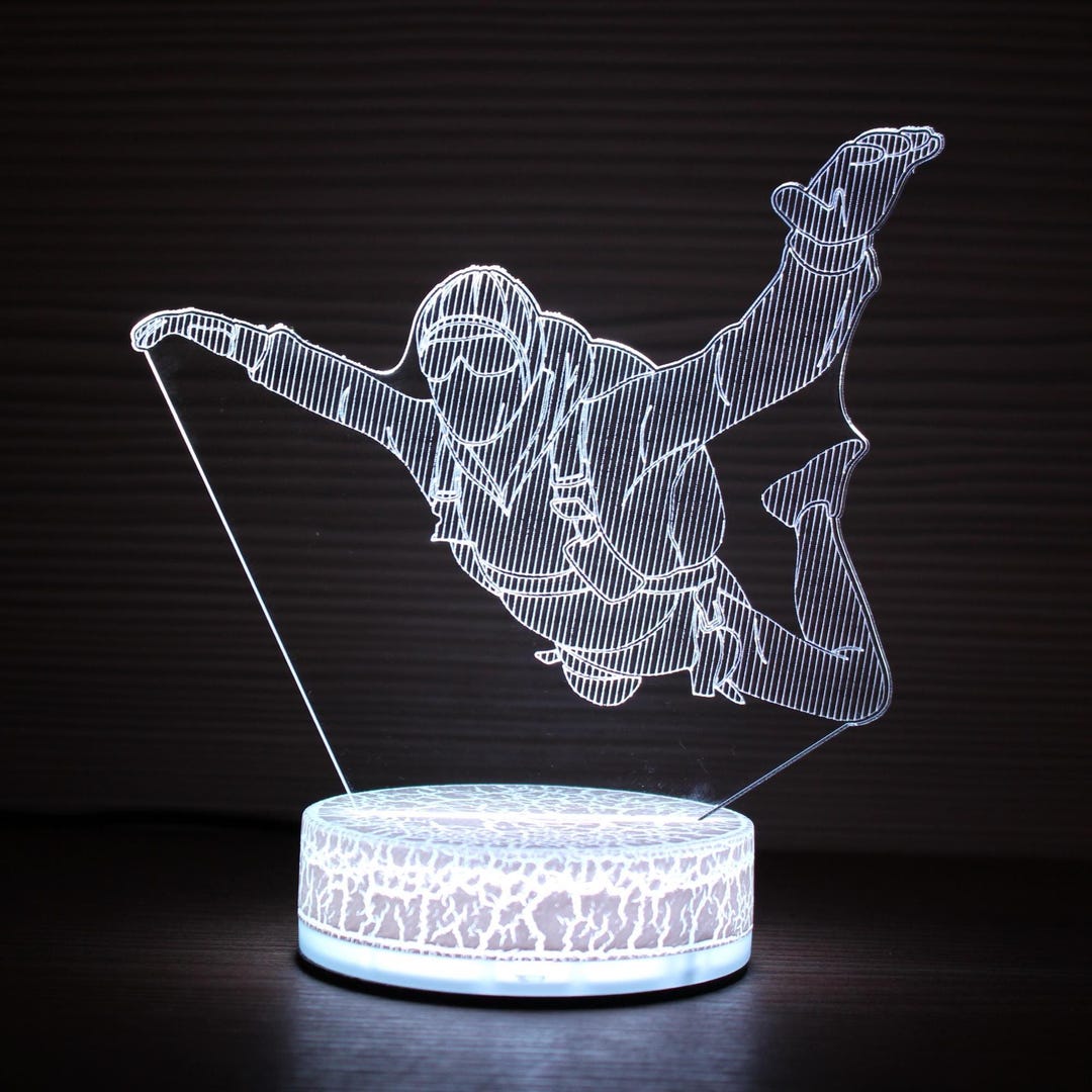 Skydiving Gifts Parachuting Sky Diving Decor Sky 3D Night Lamp 3D Night ...