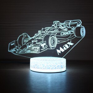 Red Bull Racing Team Max Verstappen Formula 1 Gifts F1 Car 3D Night ...