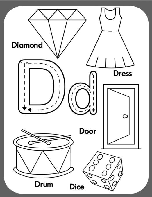 Alphabet Toddler/child Coloring Pages, Learning Worksheets - Etsy