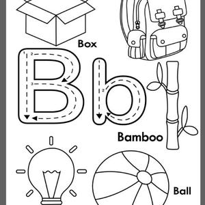 Alphabet Toddler/child Coloring Pages, Learning Worksheets - Etsy