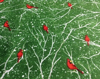 Cardinal fabric | Etsy